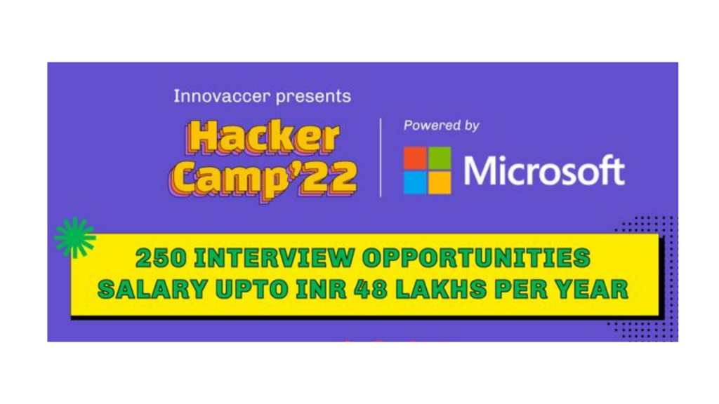 Innovaccer’s HackerCamp’22 powered by Microsoft | Salary Upto INR 48 LPA | Prizes worth INR 12 ...